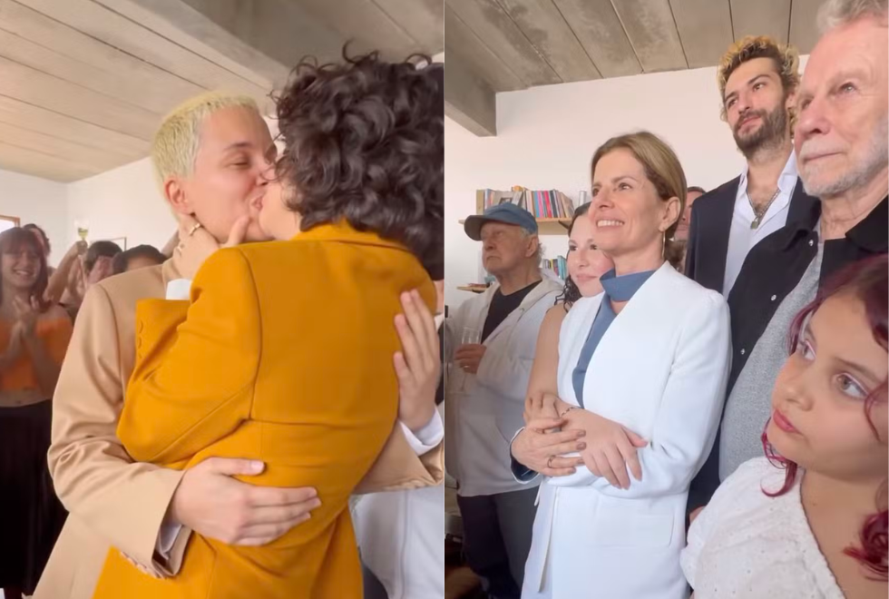 Viva as noivas! Filha de Debora Bloch e Olivier Anquier se casa com cantora - Roberta Jungmann